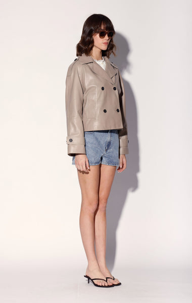 Ruth Jacket, Salt - Leather
