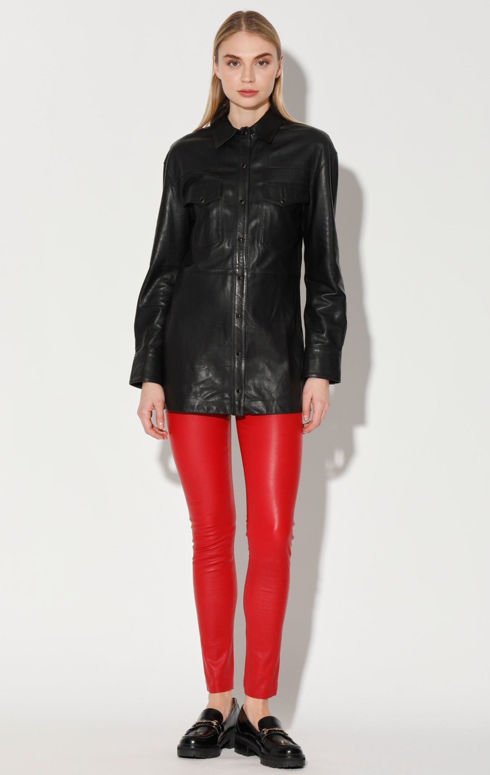 Shandi Top, Black - Leather