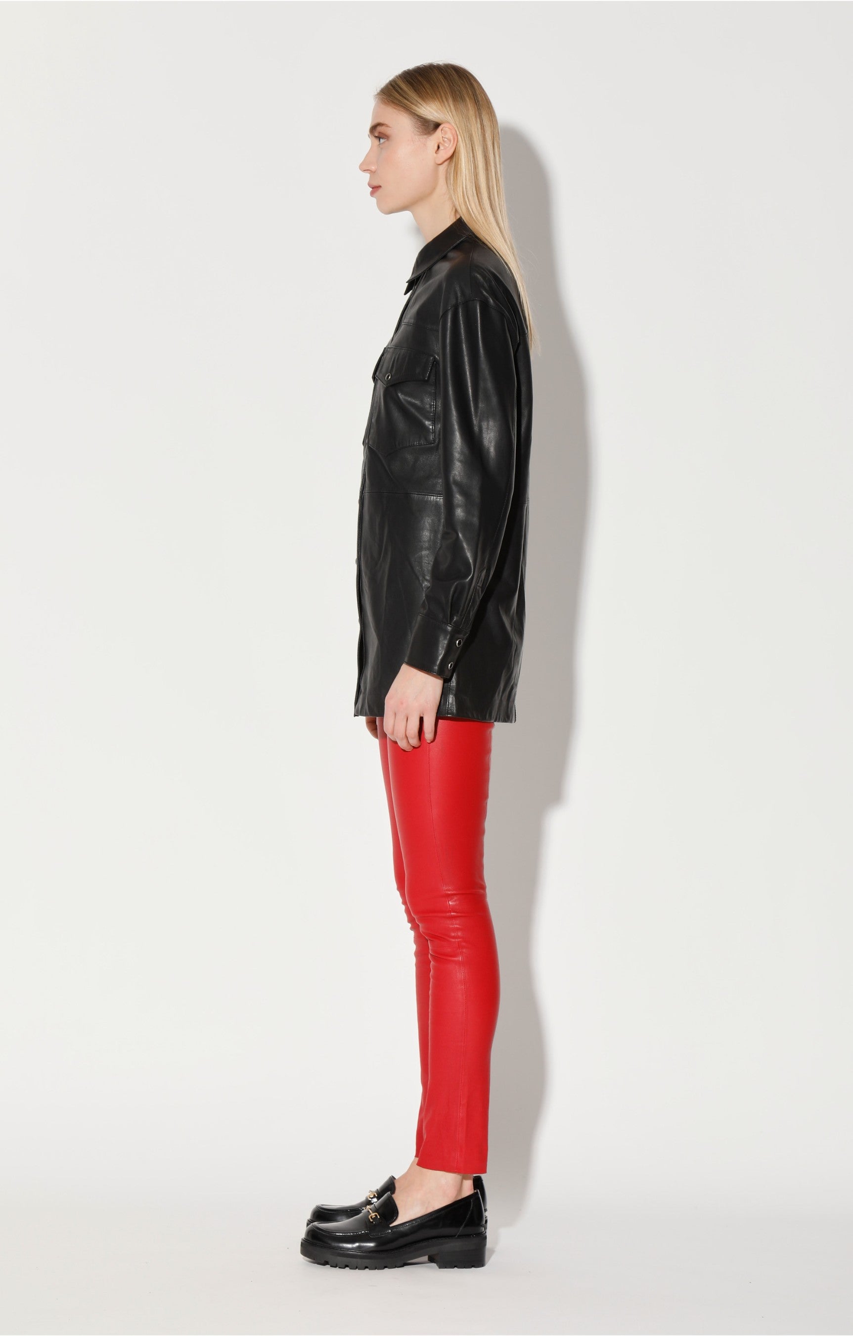 Shandi Top, Black - Leather