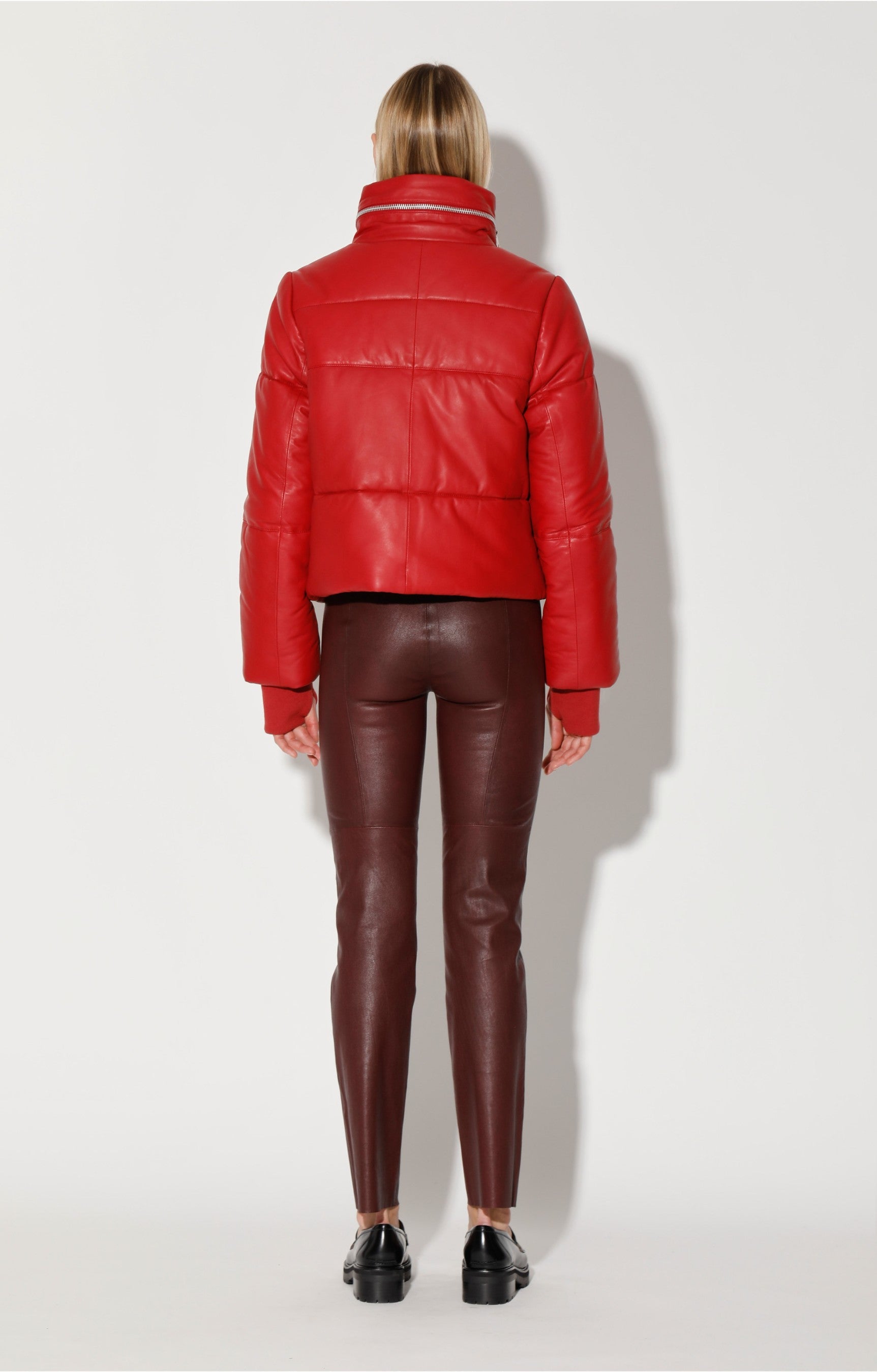 Edwina Jacket, Red - Leather