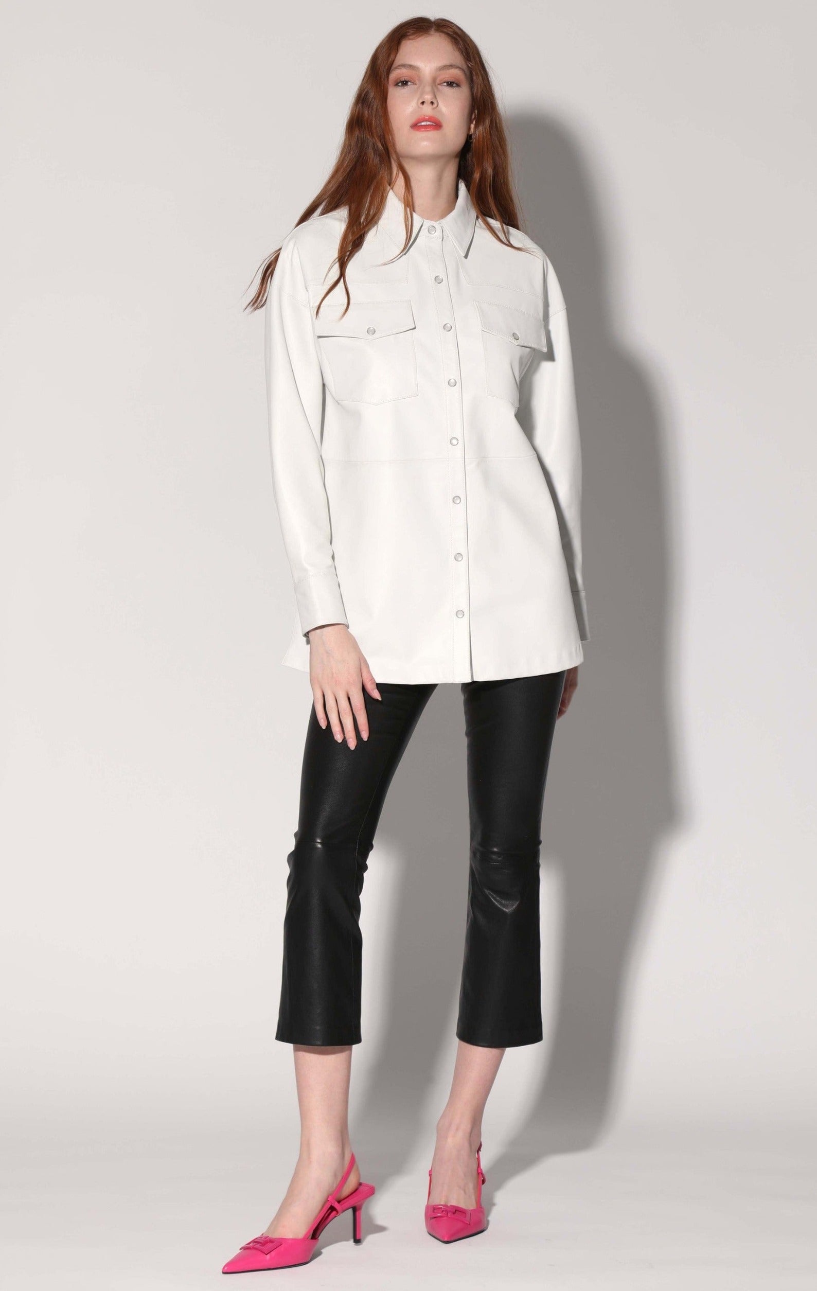 Shandi Top, Bright White - Leather